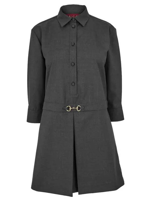 Gucci Horsebit Shirt Dress - Black