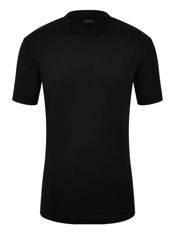 Balenciaga Solid Color T-shirt - Black