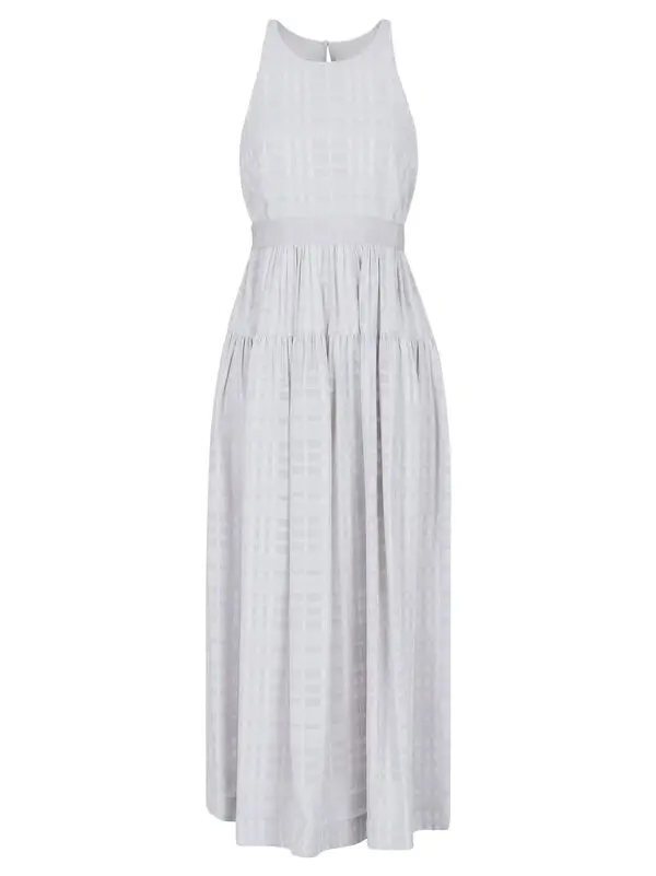 Emporio Armani Sleeveless Checked Midi Dress - No