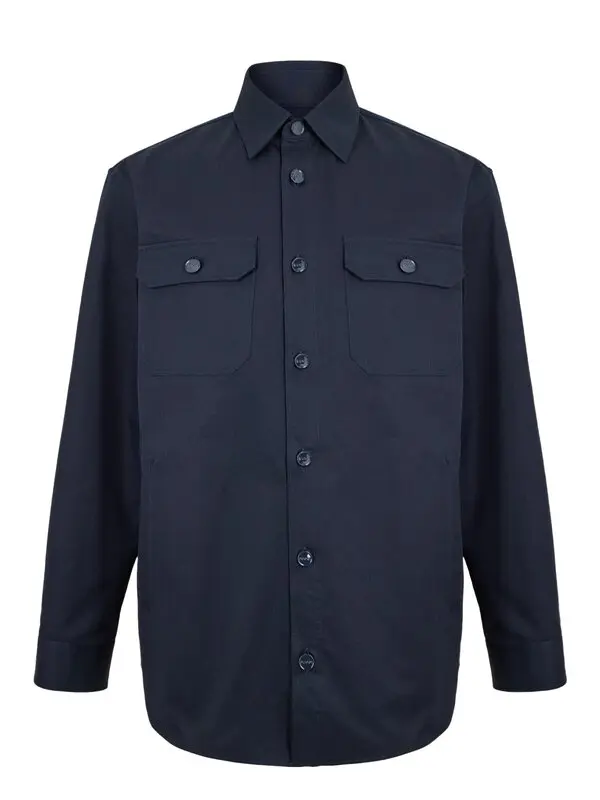 Gucci Twill Long-sleeve Shirt - Black