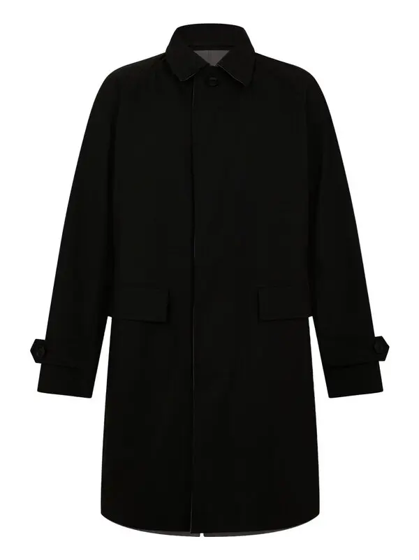 Hugo Boss Mid-length Single-breasted Trench Coat - Black