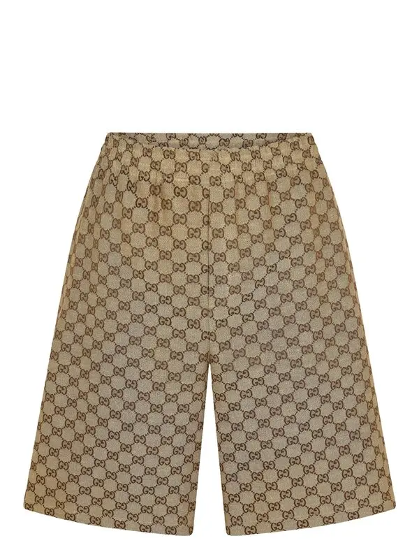 Gucci Monogram Casual Shorts - Brown