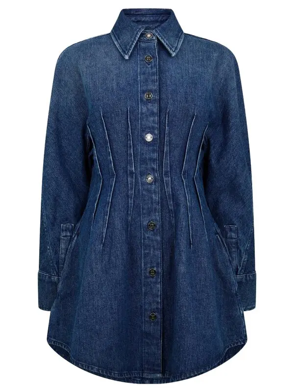 Givenchy Denim Shirt Mini Dress - Blue