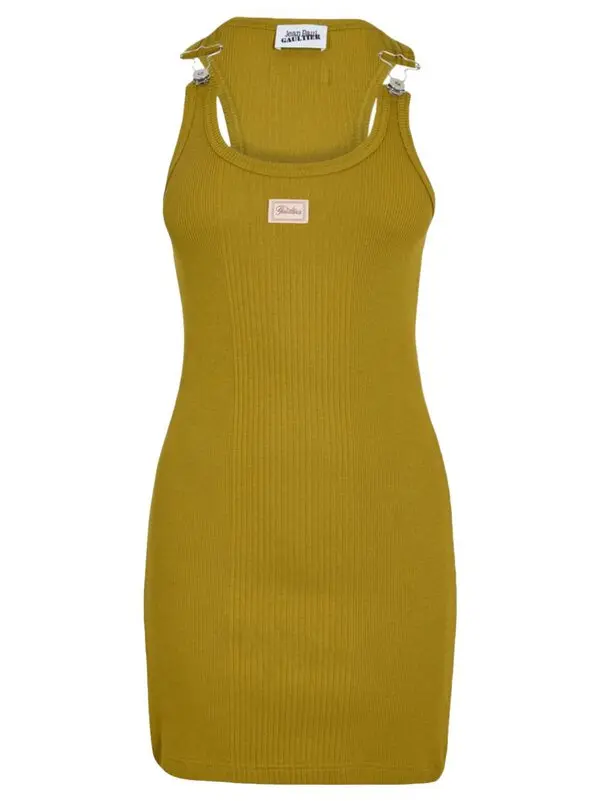 JEAN PAUL GAULTIER Ribbed Knit Mini Dress - Brown