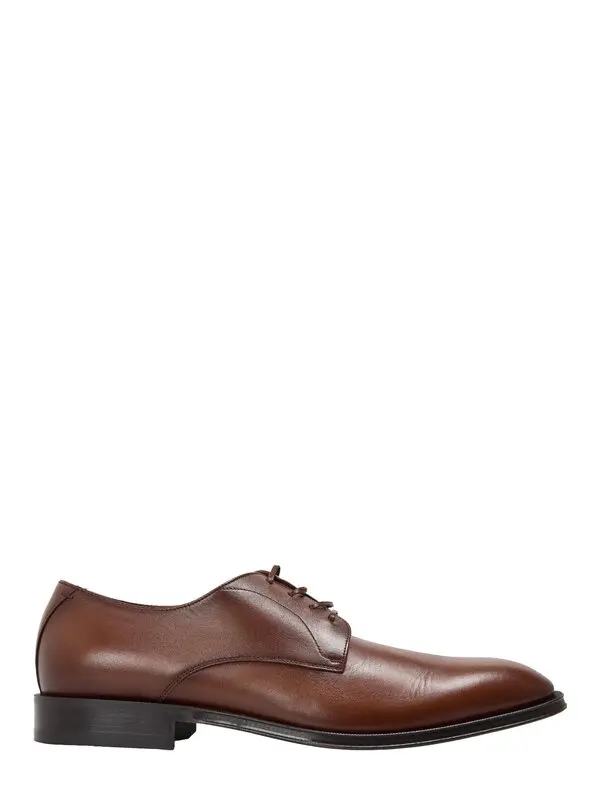 Hugo Boss Lace-up Oxford Shoes - Brown