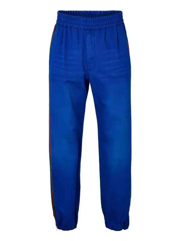 Gucci Logo Casual Trousers - Blue