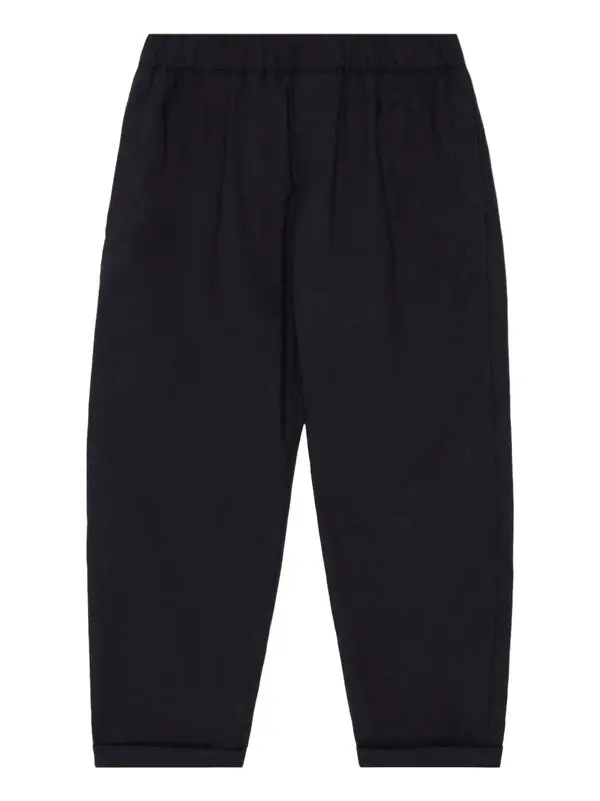 Emporio Armani Cropped Wide Leg Joggers - Black