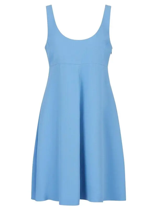 Emporio Armani A-line Dress With Round Neckline - Navy