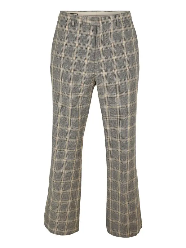 Gucci Plaid Casual Pants - Gray