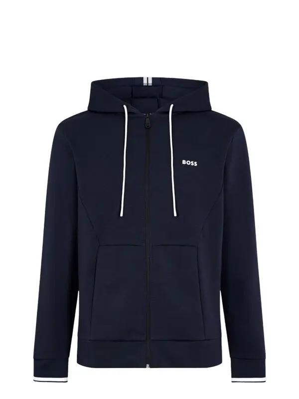 Hugo Boss Zip Hoodie, Advanced Stretch - Black