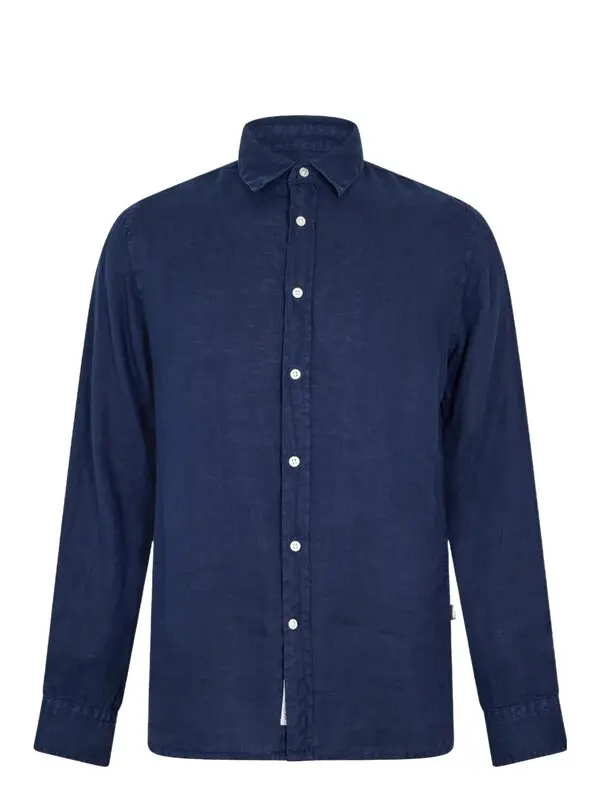 Woolrich Wool Linen Shirt Sn99 - Blue