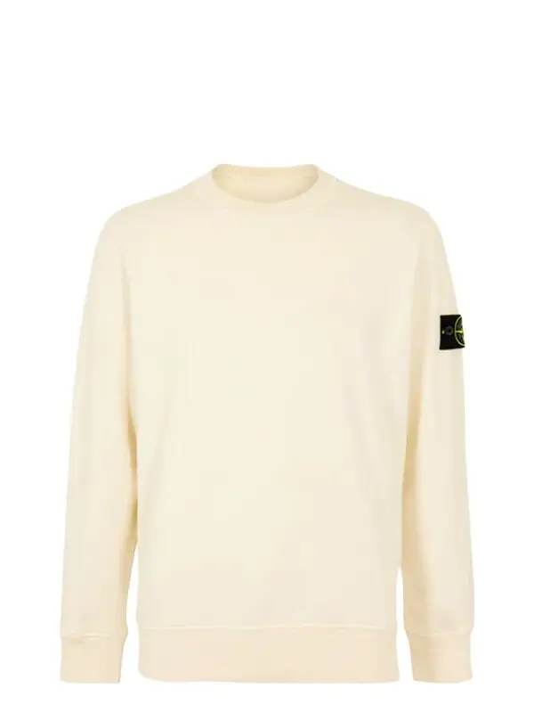Stone Island Logo Crew Neck Sweatshirt - White