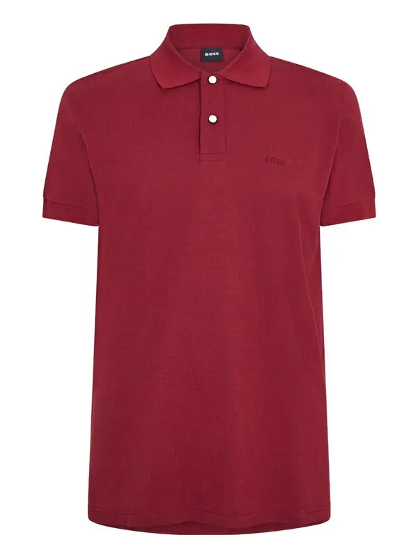 Hugo Boss Logo Short-sleeve Polo Shirt - Red