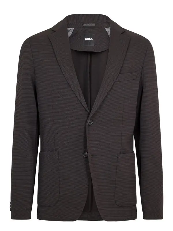 Hugo Boss Lapel Single-breasted Blazer - Black