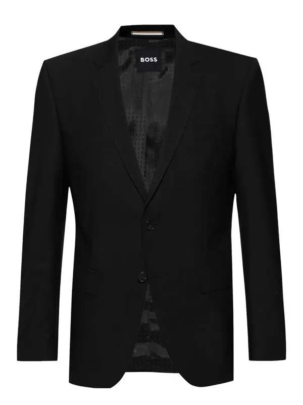 Hugo Boss Lapel Single-breasted Blazer - Black