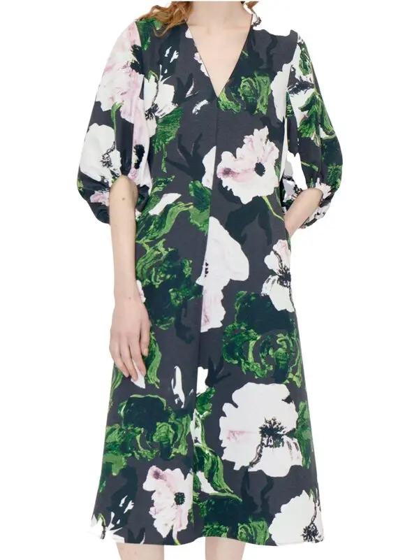 Stine Goya Floral Print Midi Dress - Multicolor