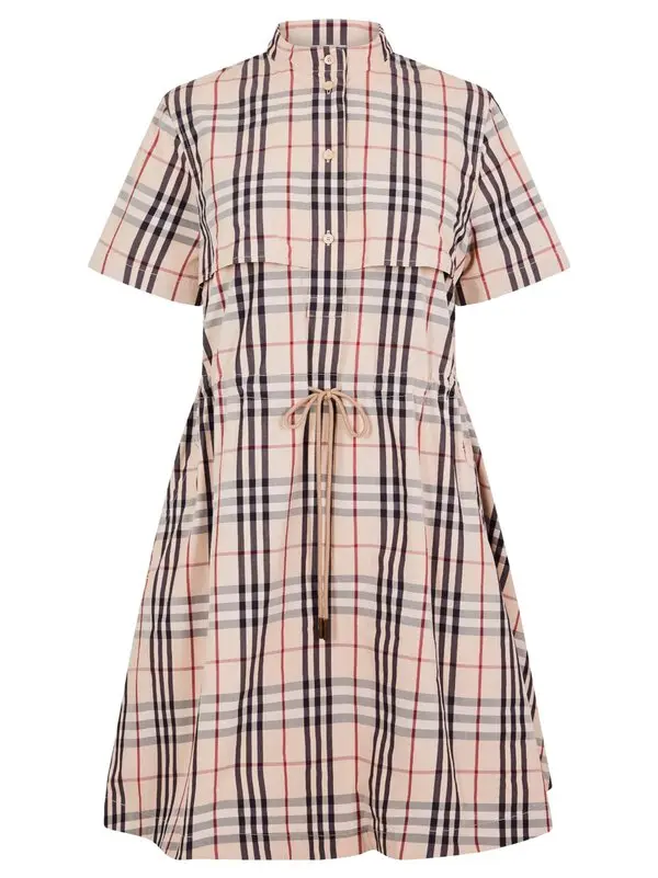 Burberry Check Shirt Dress - Nude