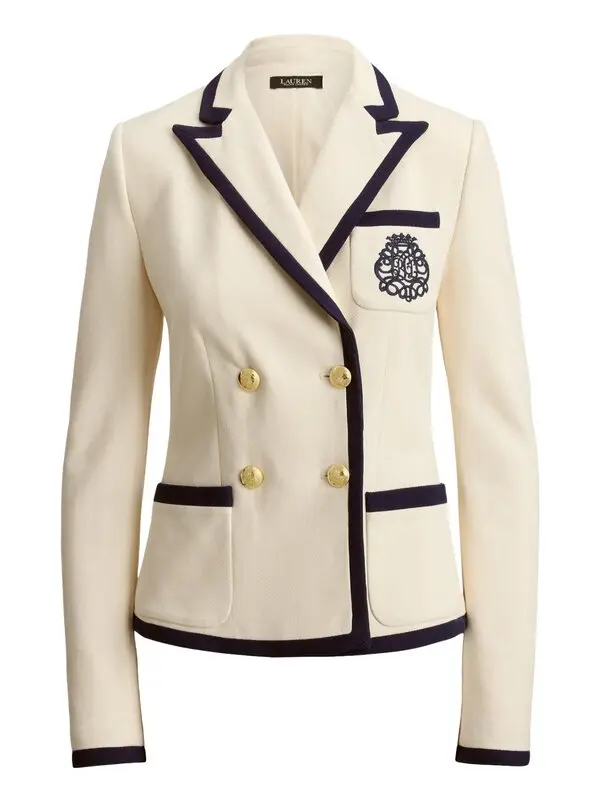 Ralph Lauren Double-breasted Blazer With Notched Lapel - Nude