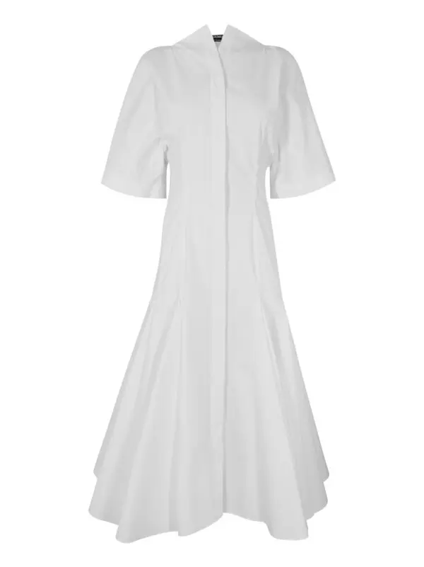 Jacquemus Short Sleeve Shirt Dress - White
