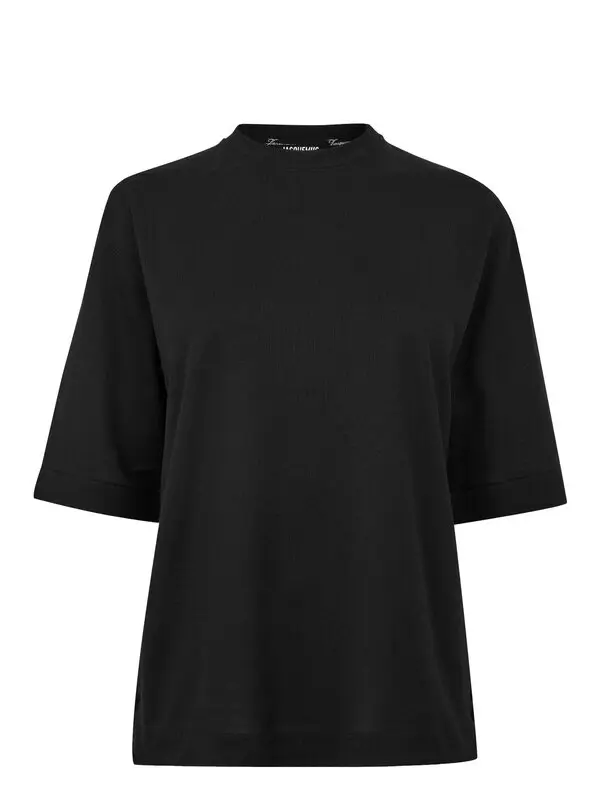 Jacquemus Oversized Logo T-shirt - Black