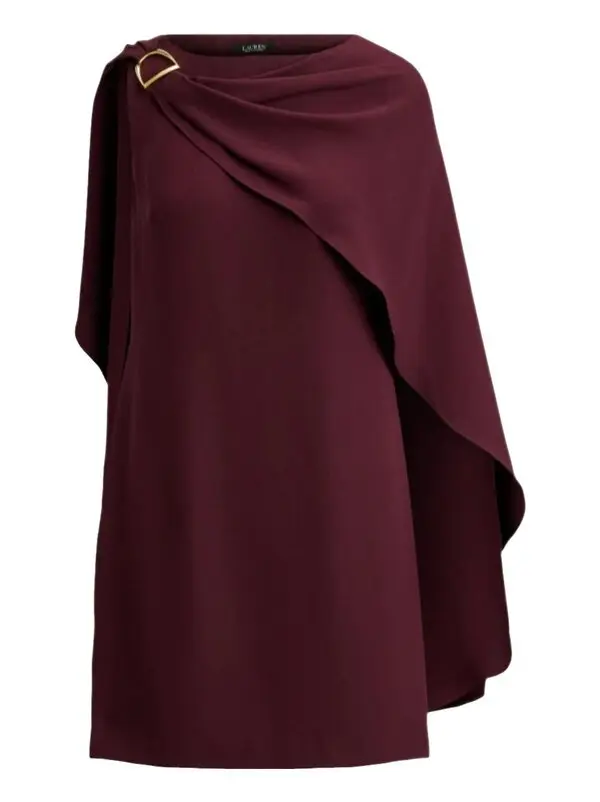 Ralph Lauren One-shoulder Pleated Mini Dress - Brown