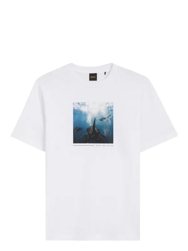 Hugo Boss Printed Short-sleeved T-shirt - White