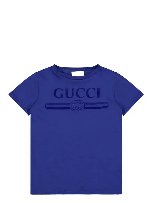 Gucci Fashion Printed Crew Neck T-shirt - Blue