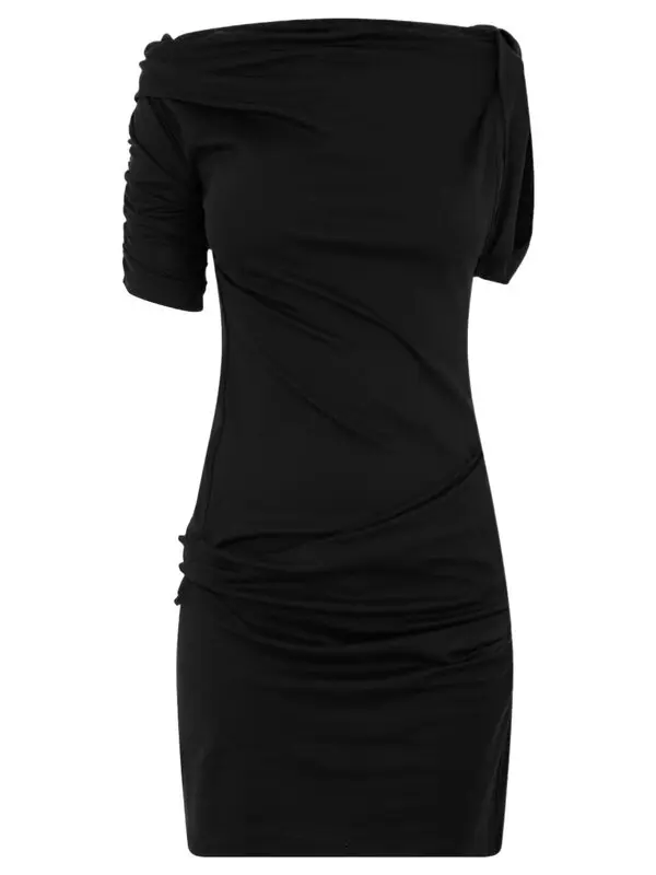 Jacquemus Drape Mini Dress - Black