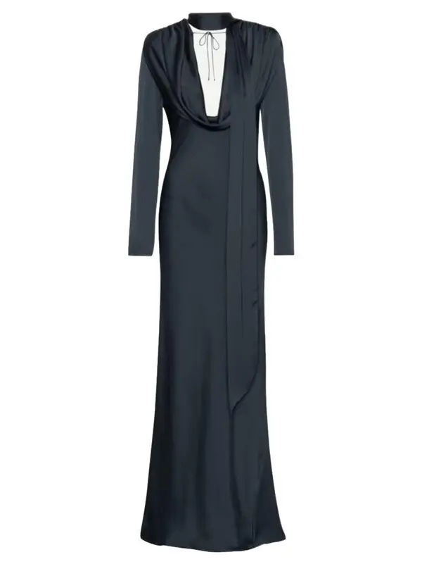 ROTATE BY BIRGER CHRISTENSEN Owina M Long Maxi Dress - Black