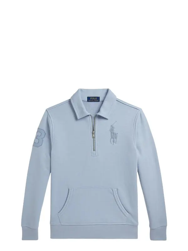 Polo Ralph Lauren Quarter Zip Fleece Sweatshirt - Blue