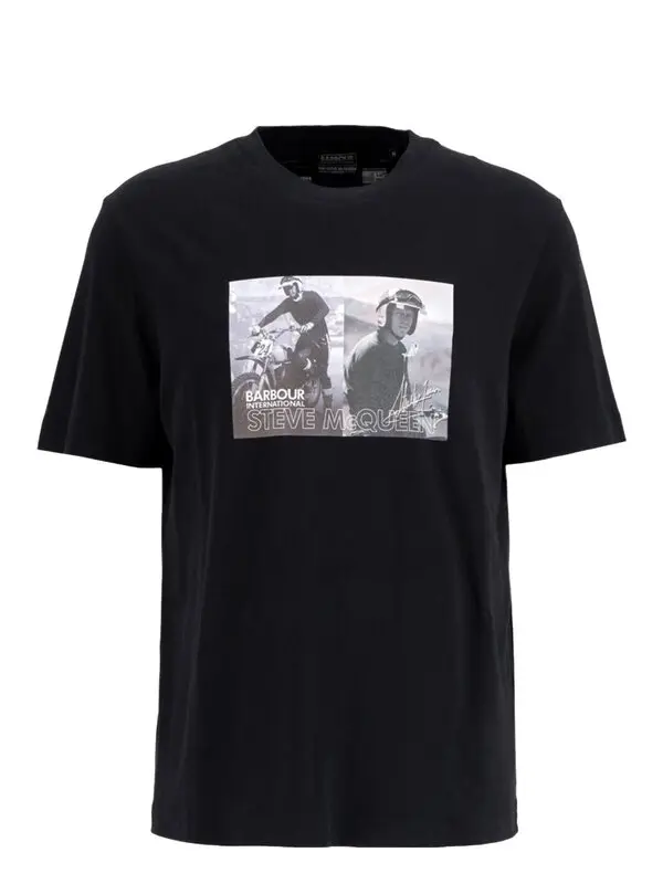 Barbour Crew Neck Short-sleeved T-shirt - Black