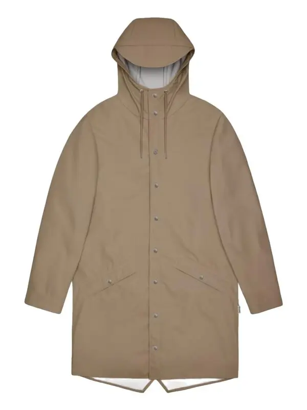 Rains Long Waterproof Jacket - Brown