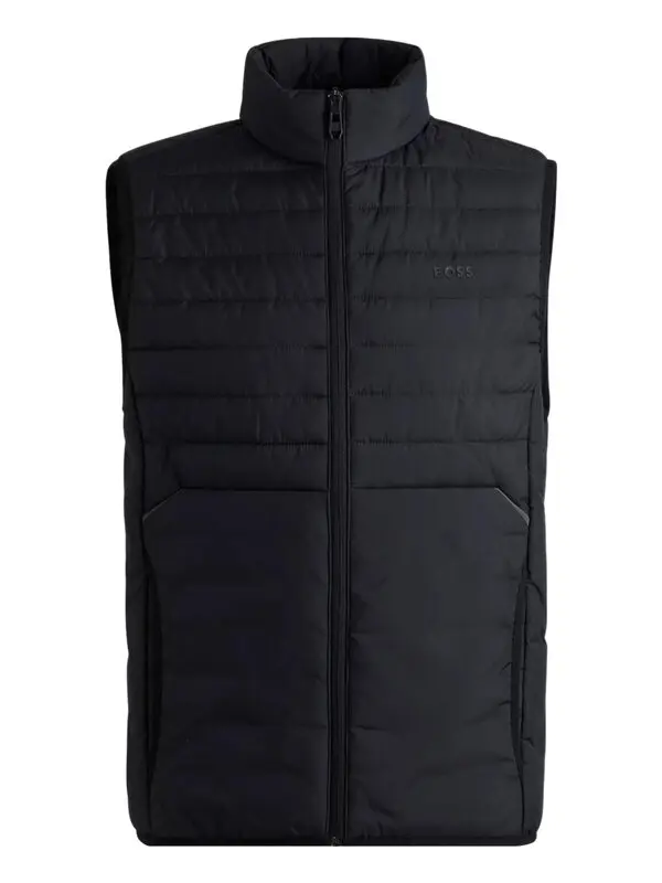 Hugo Boss Urbanex Quilted Water-resistant Sleeveless Gilet - Black