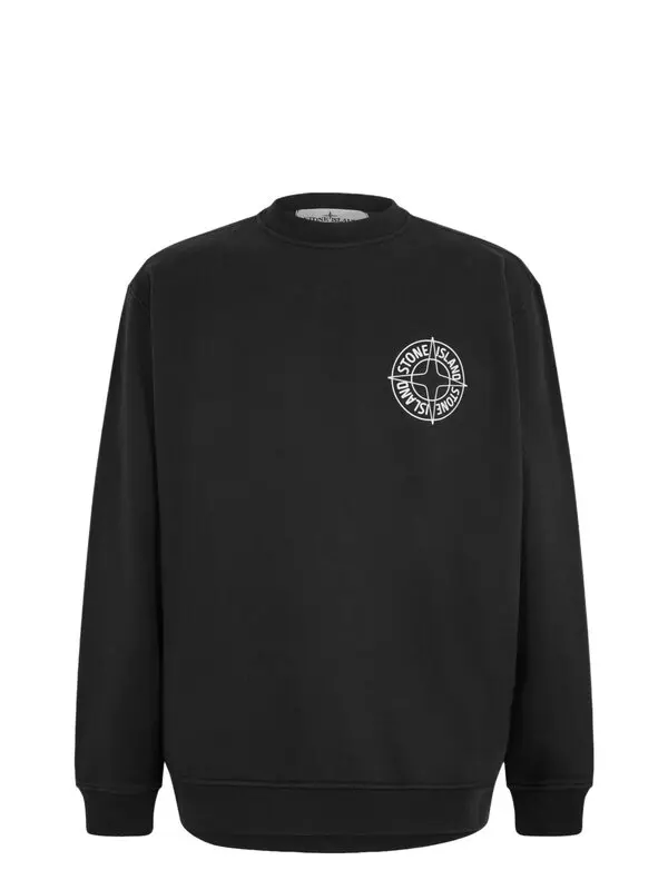 Stone Island Compass Crew Sweatshirt - Black