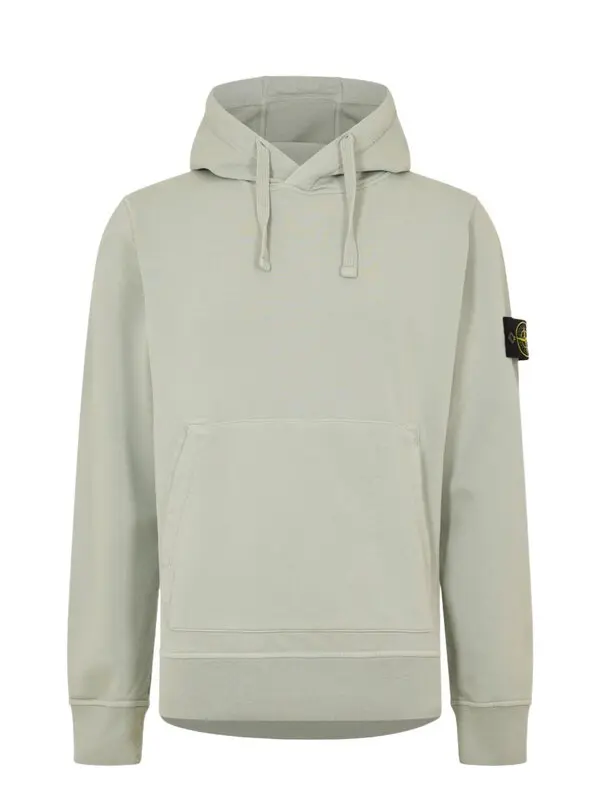 Stone Island Logo Hoodie - Gray
