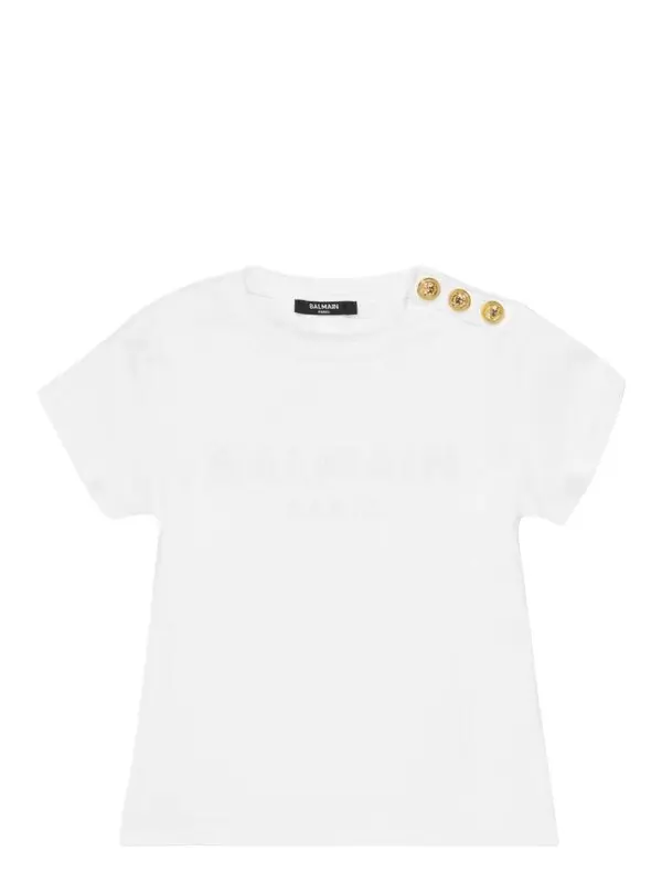 Balmain Logo Crew Neck T-shirt - White