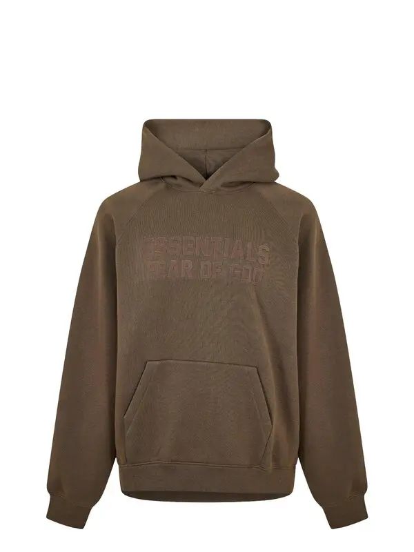Fear Of God Logo Hoodie - Brown
