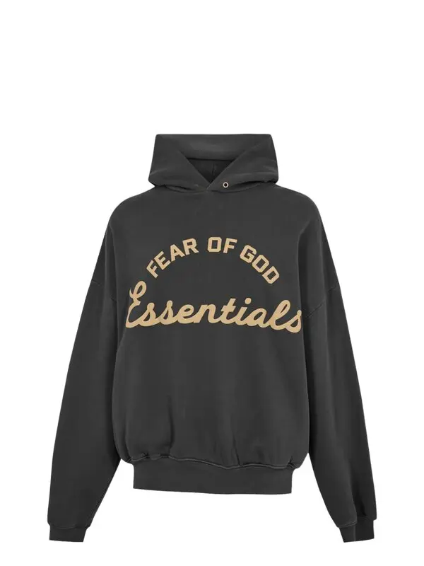 Fear Of God Logo Hoodie - Black