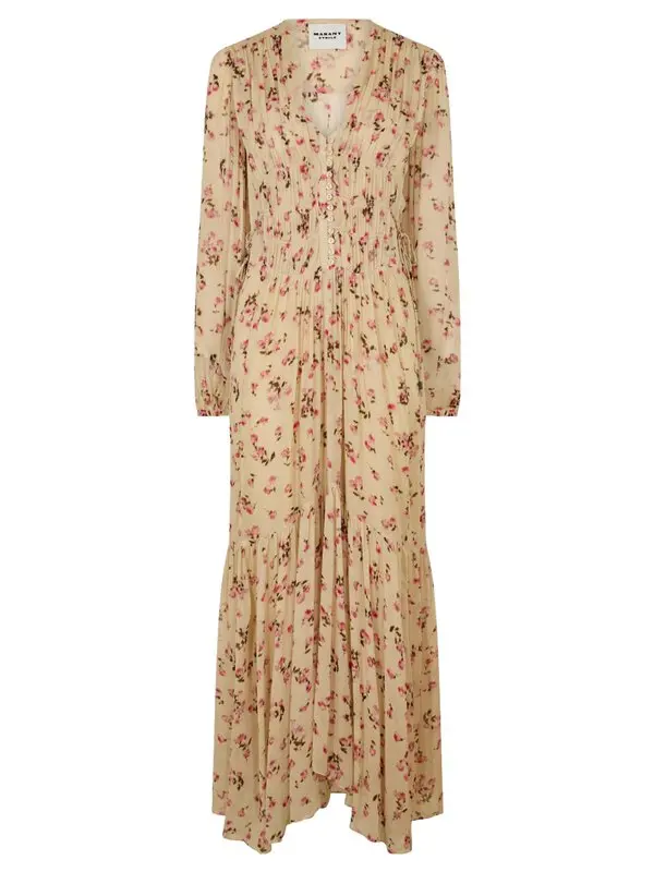 Isabel Marant Étoile Printed Maxi Dress - Nude