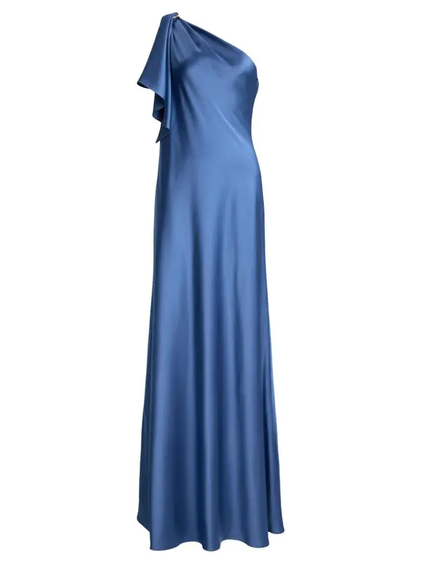 Ralph Lauren One-shoulder Maxi Gown - Blue
