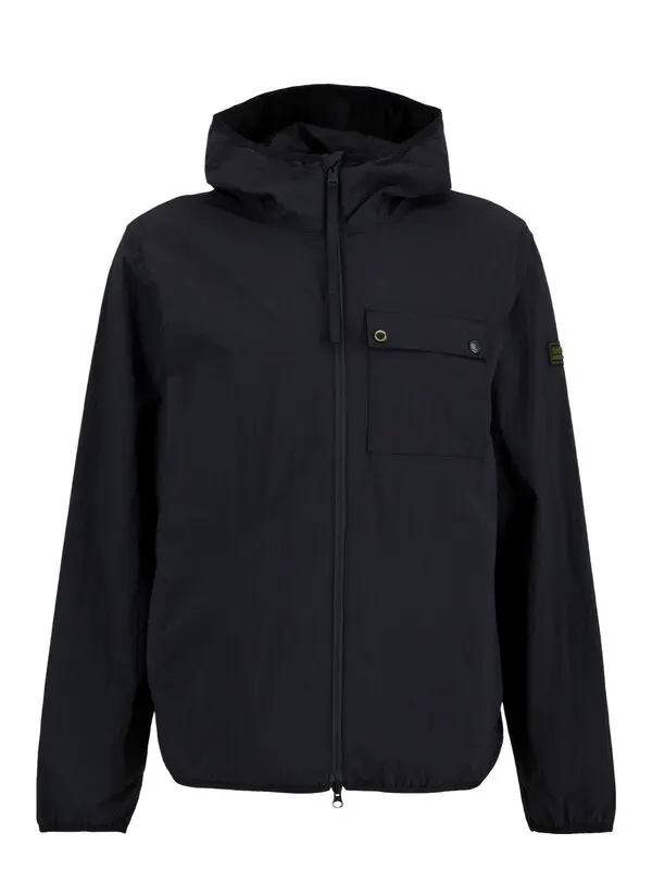 Barbour Zipper Casual Jacket With Hood - Black