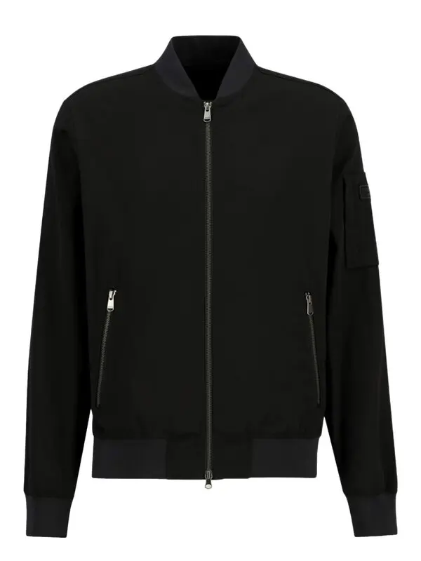 Barbour Tardon Zip Up Bomber Jacket - Black
