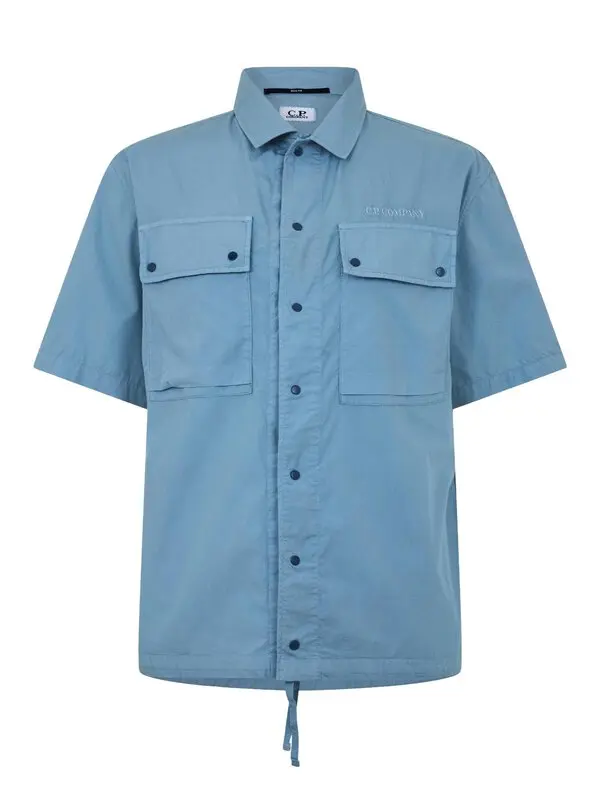 C.P. COMPANY Light Short-sleeve Utility Shirt - Blue