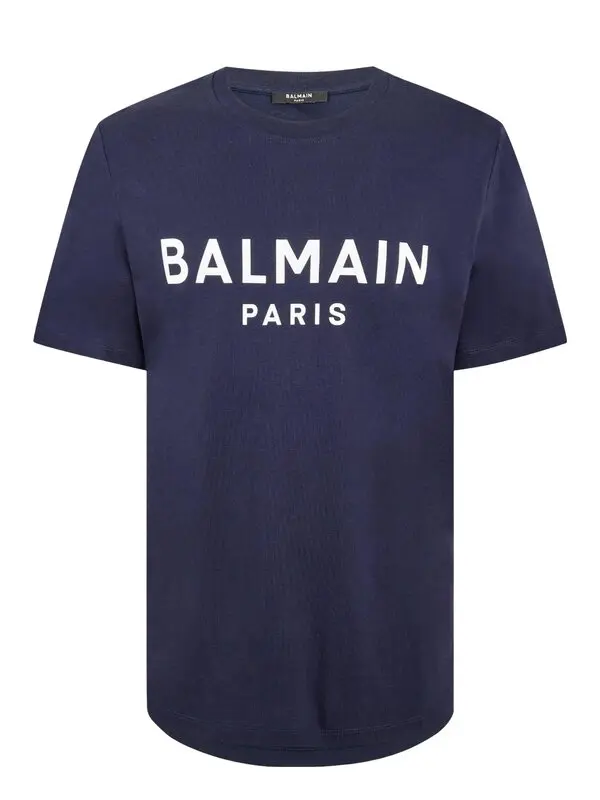 Balmain Logo Short-sleeved T-shirt - Black