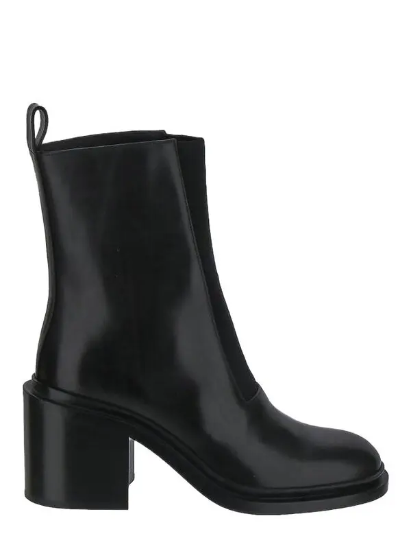 JIL SANDER Block-heeled Ankle Boots - Black