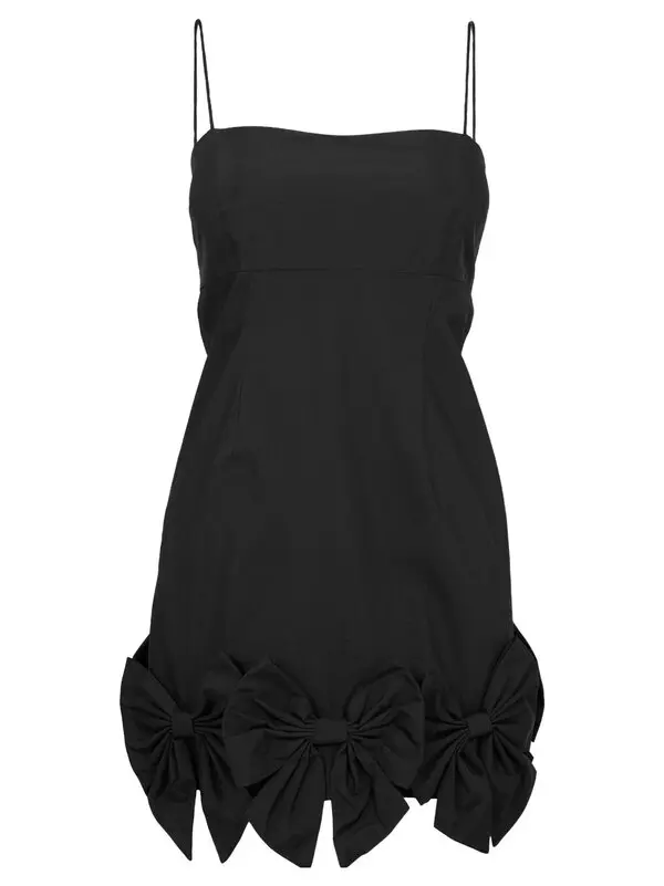 LoveShackFancy Kennedi Mini Dress - Black