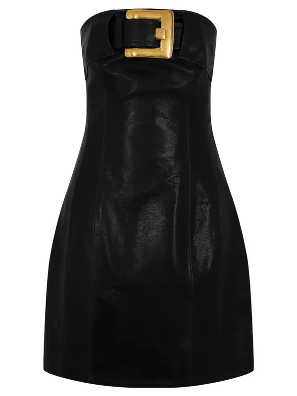 Balmain Strapless Mini Dress - Black