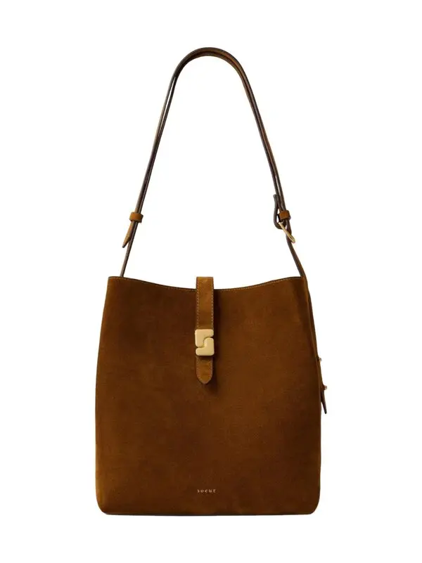 Soeur Suede Bucket Bag - Brown