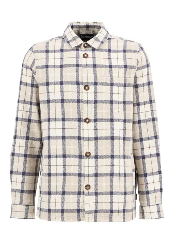 Barbour Plaid Shirt-style Casual Jacket - White