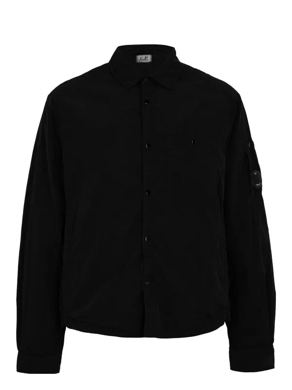 C.P. COMPANY Fleece Shirt Jacket - Black